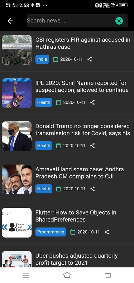 Flutter News App with Laravel Admin Panel by QuikCode | CodeCanyon